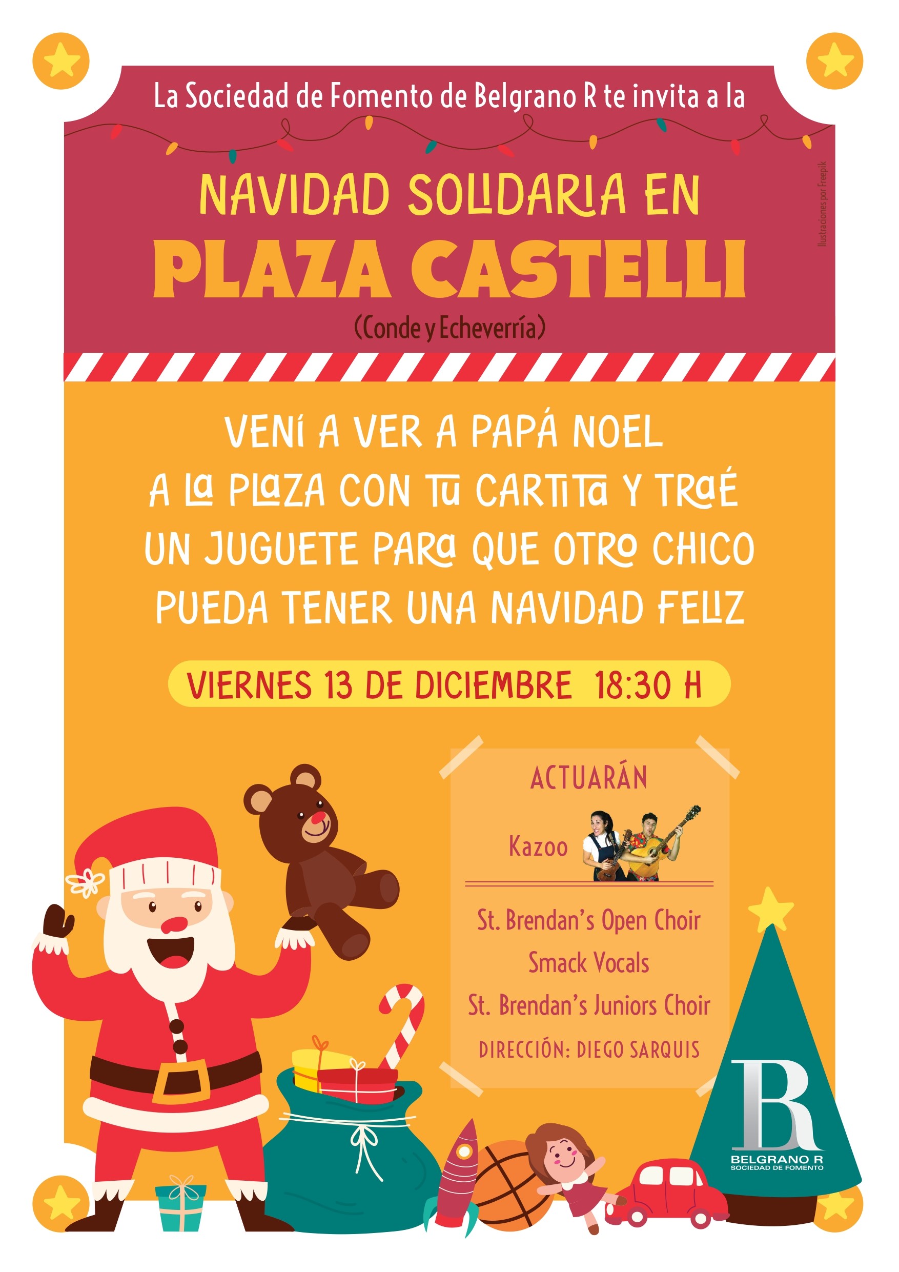 Navidad solidaria en plaza Castelli